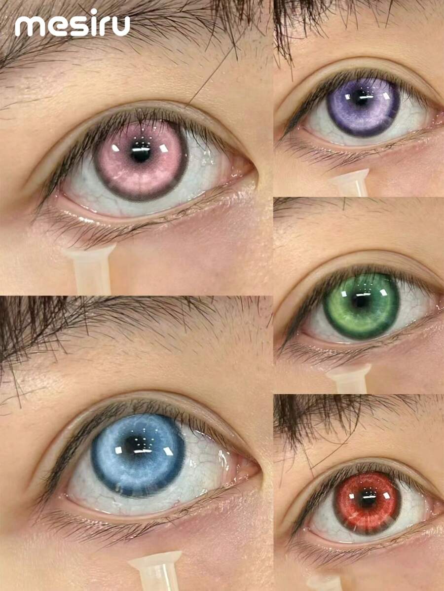 Halloween Cosplay Contact Lenses VERDE,1 Pair Crazy Colored Contact ...