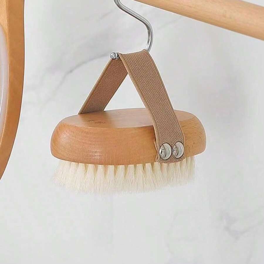 Long Rectangular Soft Hair Scrub Brush With Handle, Portable Bath Brush ...