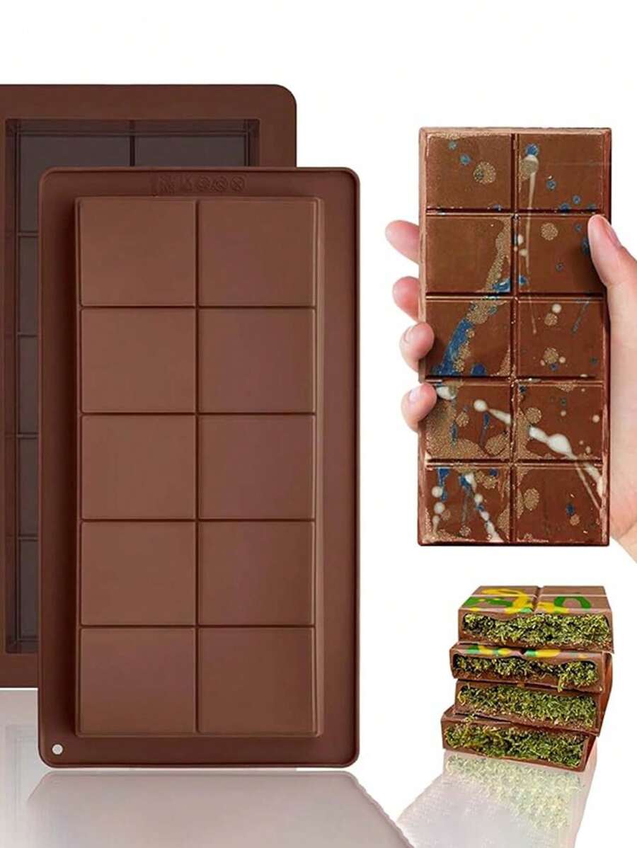 Formas de Silicone para Barras de Chocolate Recheadas, Forma de Barra ...