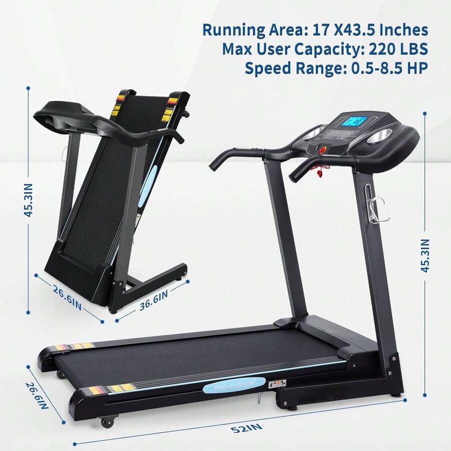 TheTreadmill With Incline Folding With 12-Level Automatic Incline 2.5hp ...
