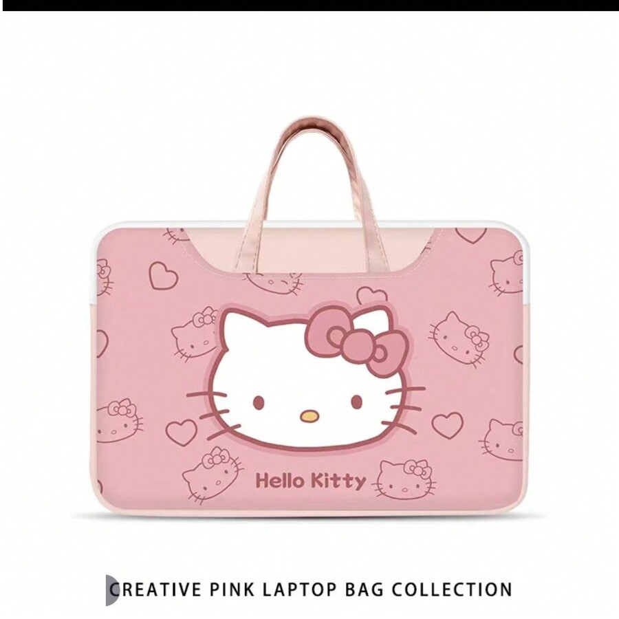 Sanrio 1 Hello Hello Hello Kitty Laptop Bag Pink Cute KT Kitten ...