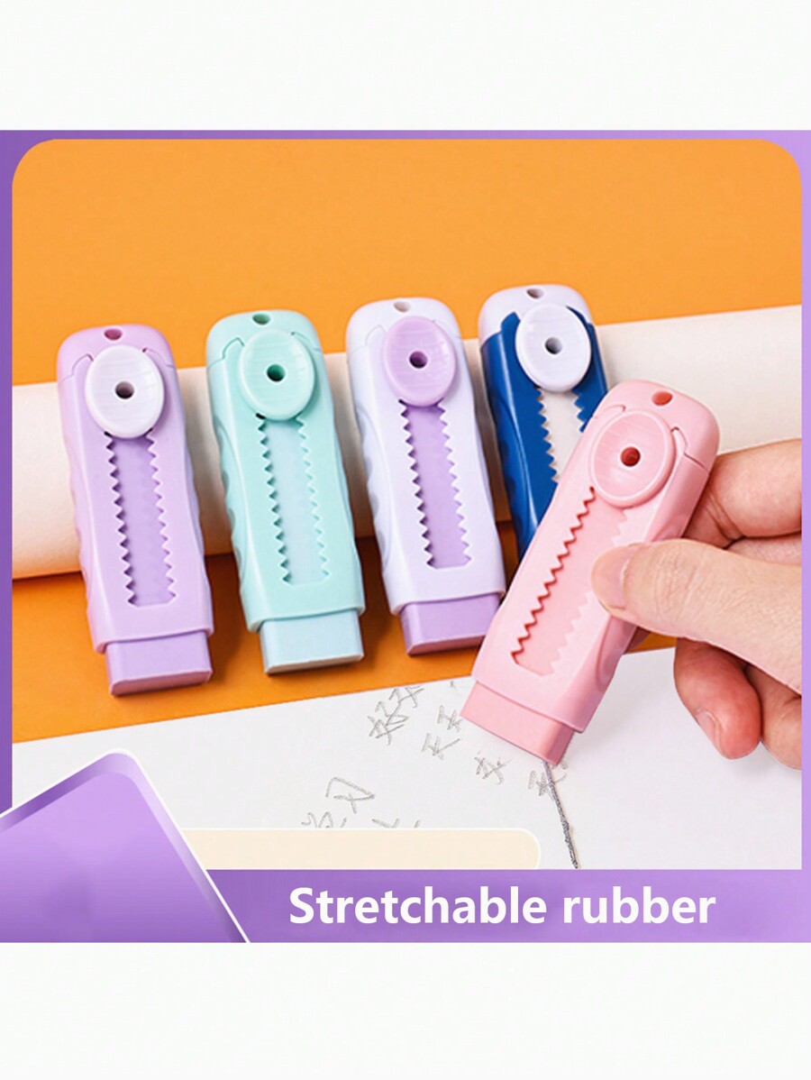 4/2pcs - Push-Pull Erasers, Children/Student Pencil Erasers, Crumb-Free ...