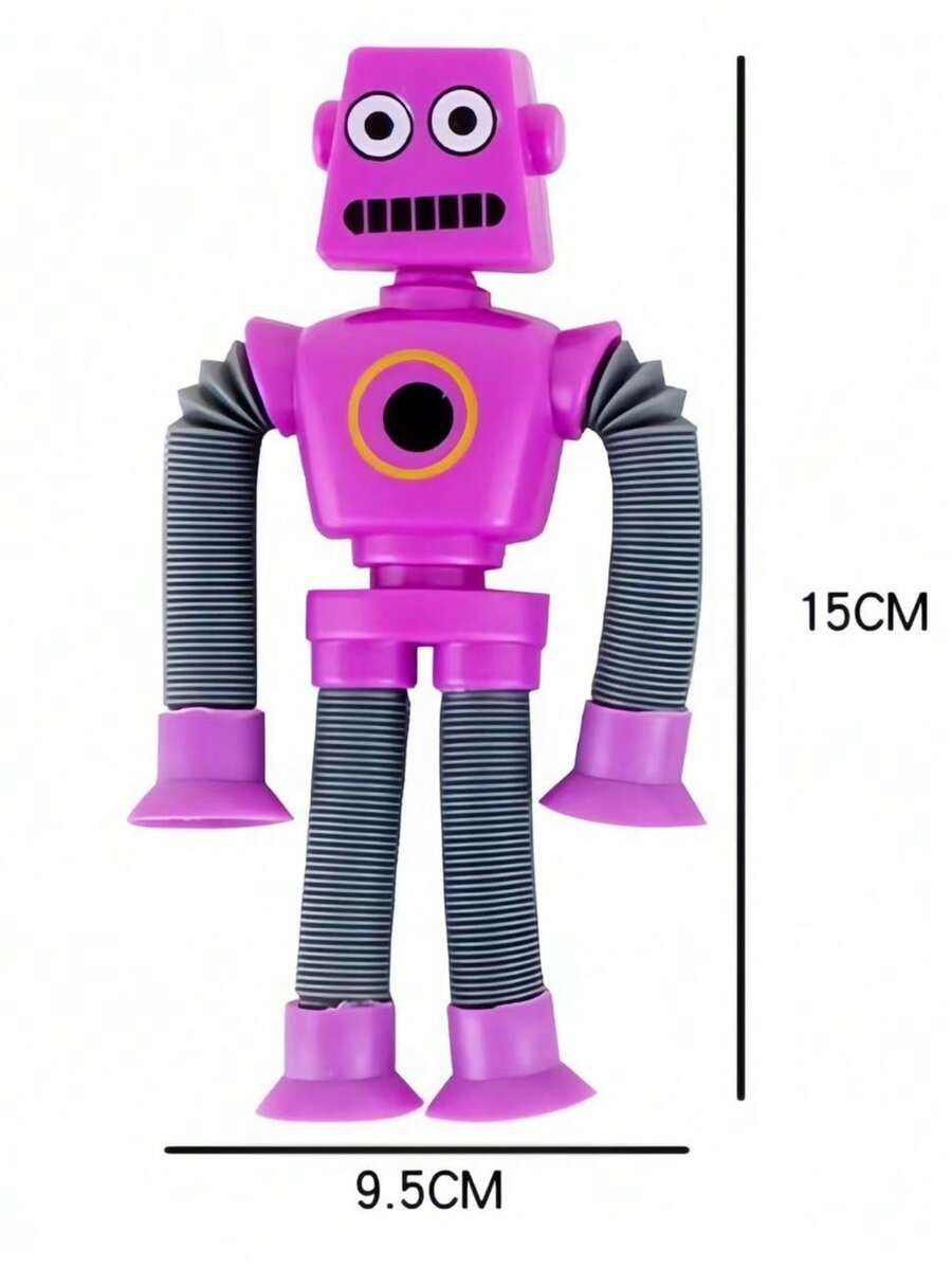 [1-4 PCS] Upgraded Thick & Wide Suction Cup Robot Retractable Toys ...