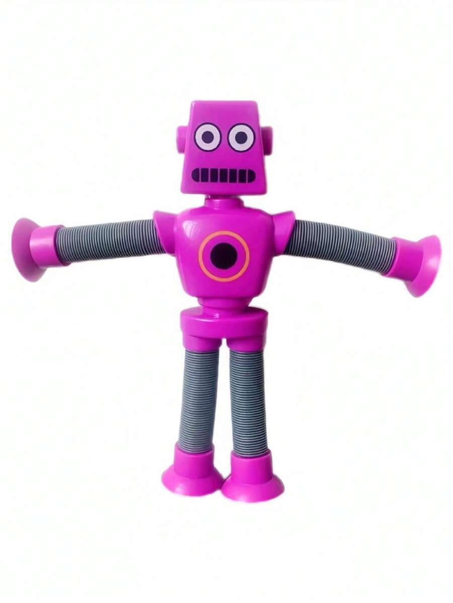 [1-4 PCS] Upgraded Thick & Wide Suction Cup Robot Retractable Toys ...