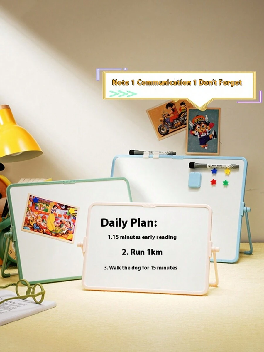 Funi Magnetic Desktop Vertical Whiteboard Easel Stand Small Blackboard ...