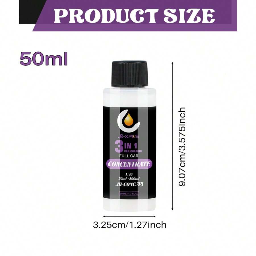 JB-XPCS 1 pièce Spray de revêtement rapide de voiture 3 en 1 à haute protection 50 ml ...