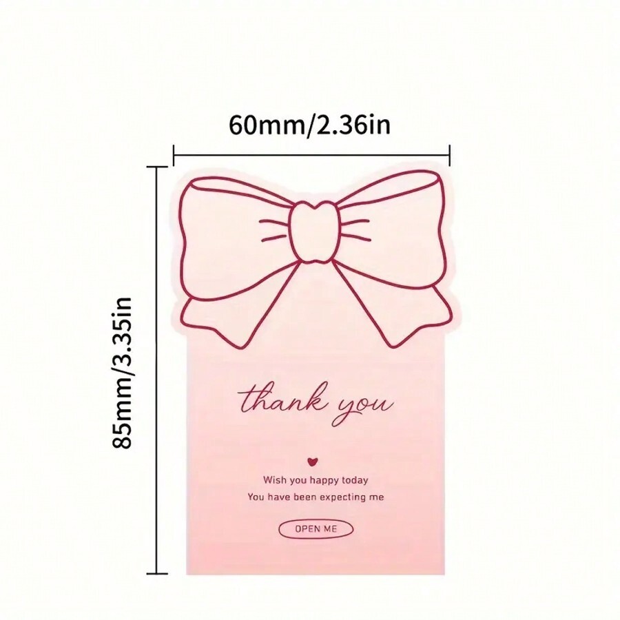 20 Piece Bow Design Thank-You Card - Gift And Gift Box Decoration Thank ...