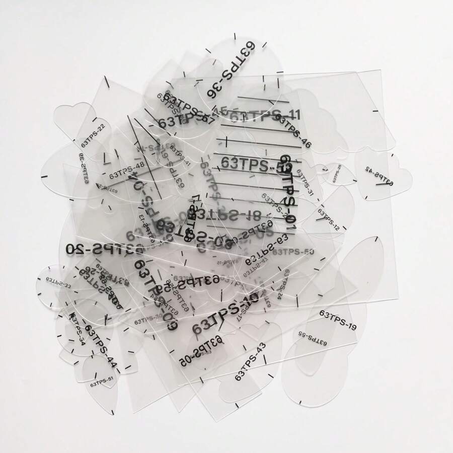 Creative And Unique Grid 63PCS Home Town Sew Simple Shapes Templates ...