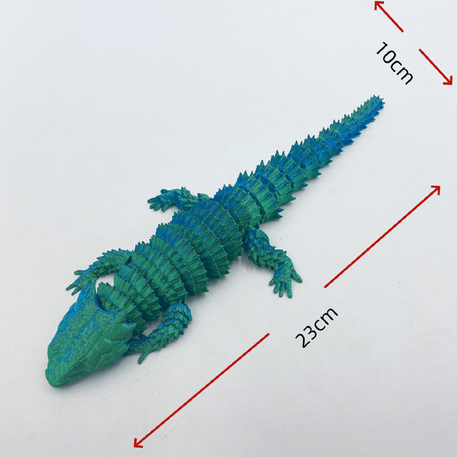 3D Printed Reptile Model Doll - Fierce Lizard Figurine With Movable ...
