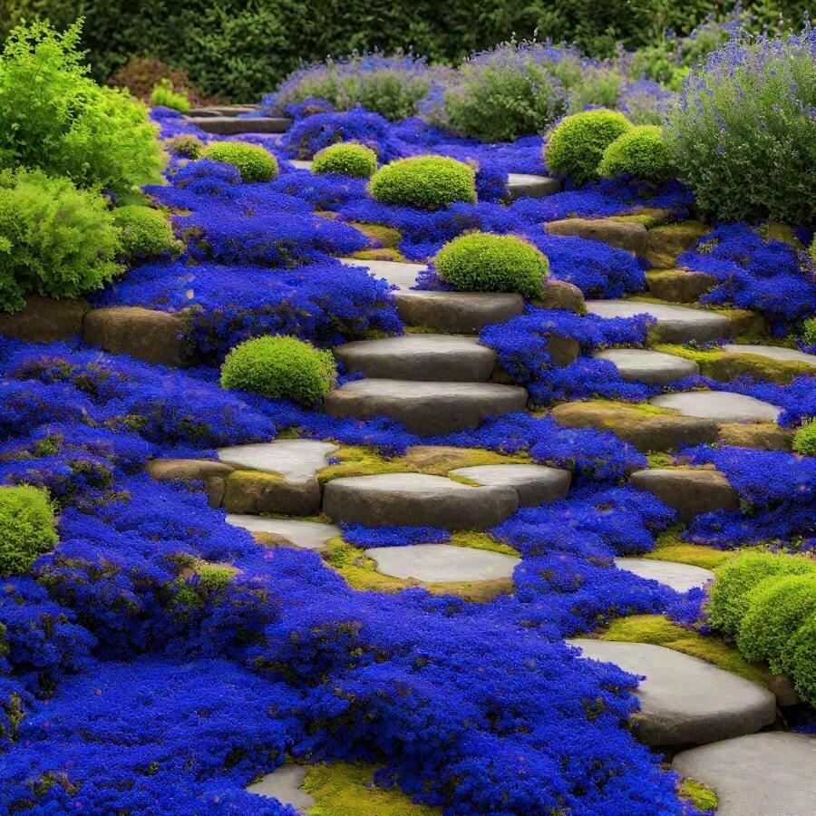 20000PCS Magic Blue Creeping Thyme Seeds For Planting Ground Cover ...