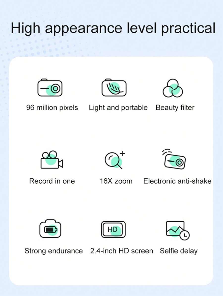 High Definition Mini Camera, Retro CCD Digital Camera, Portable Card ...