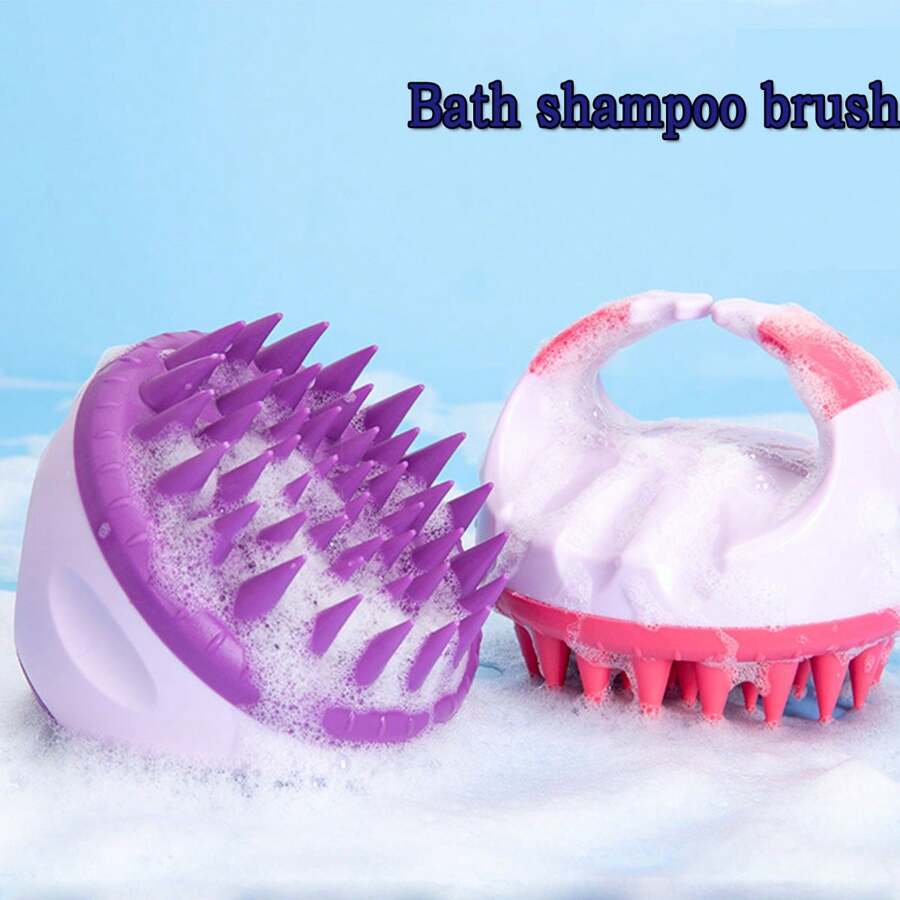 Hair And Scalp Massager Shampoo Brush, Silicone Scalp Brush, Handheld ...