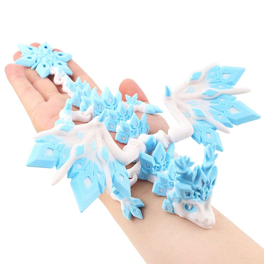 3D Snowflake Dragon Model, Movable Wings, Creative Wriggling Wing ...