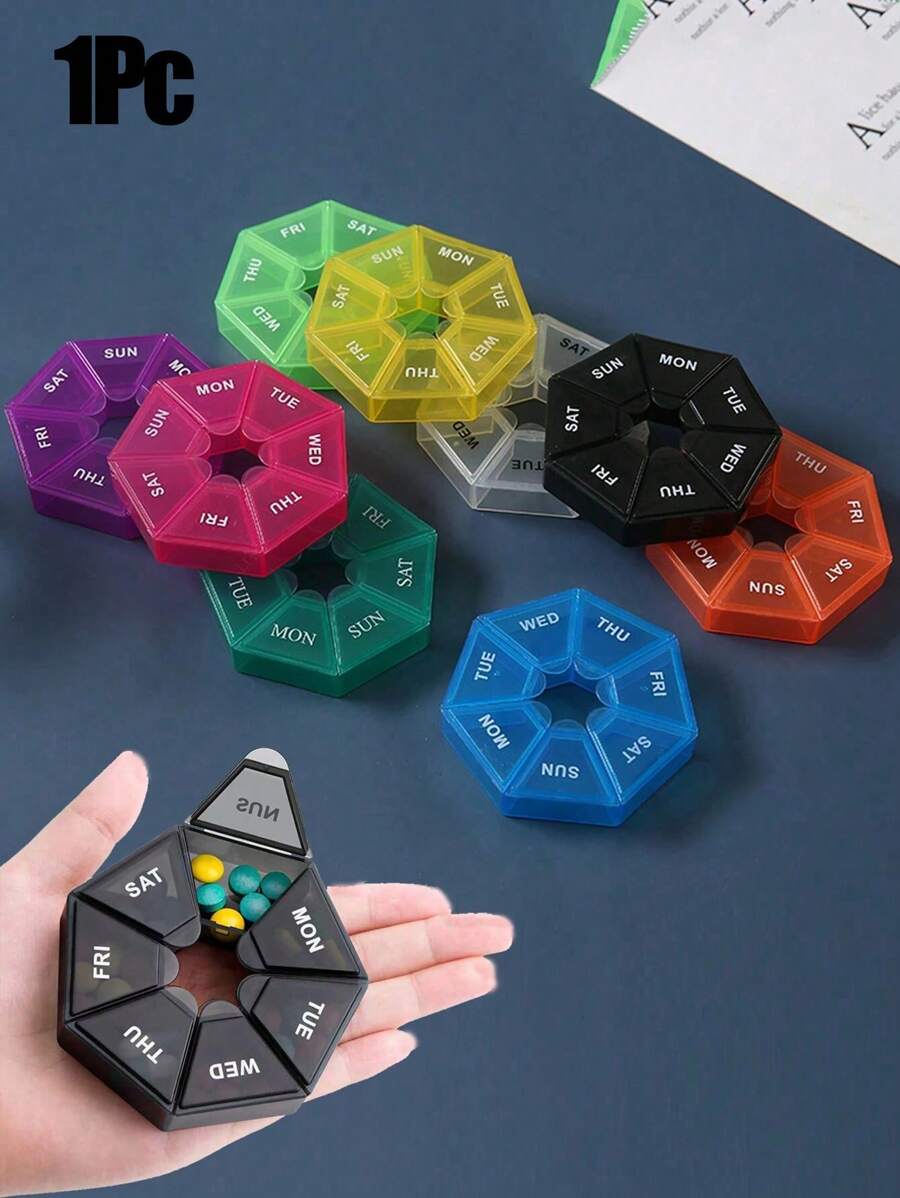 Multi-Grid Medicine Storage Box, Travel Pill Box, Portable And Compact ...