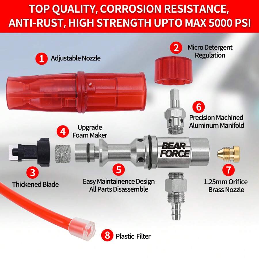 BEAR FORCE BEAR FORCE Pressure Washer Aluminum Foam Cannon Foam ...