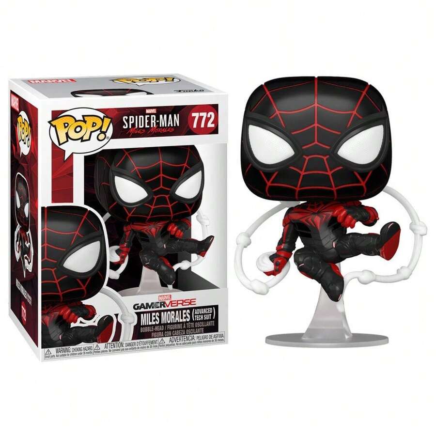 Activision Figura Pop Marvel Spiderman Miles Morales Advanced Tech Suit ...