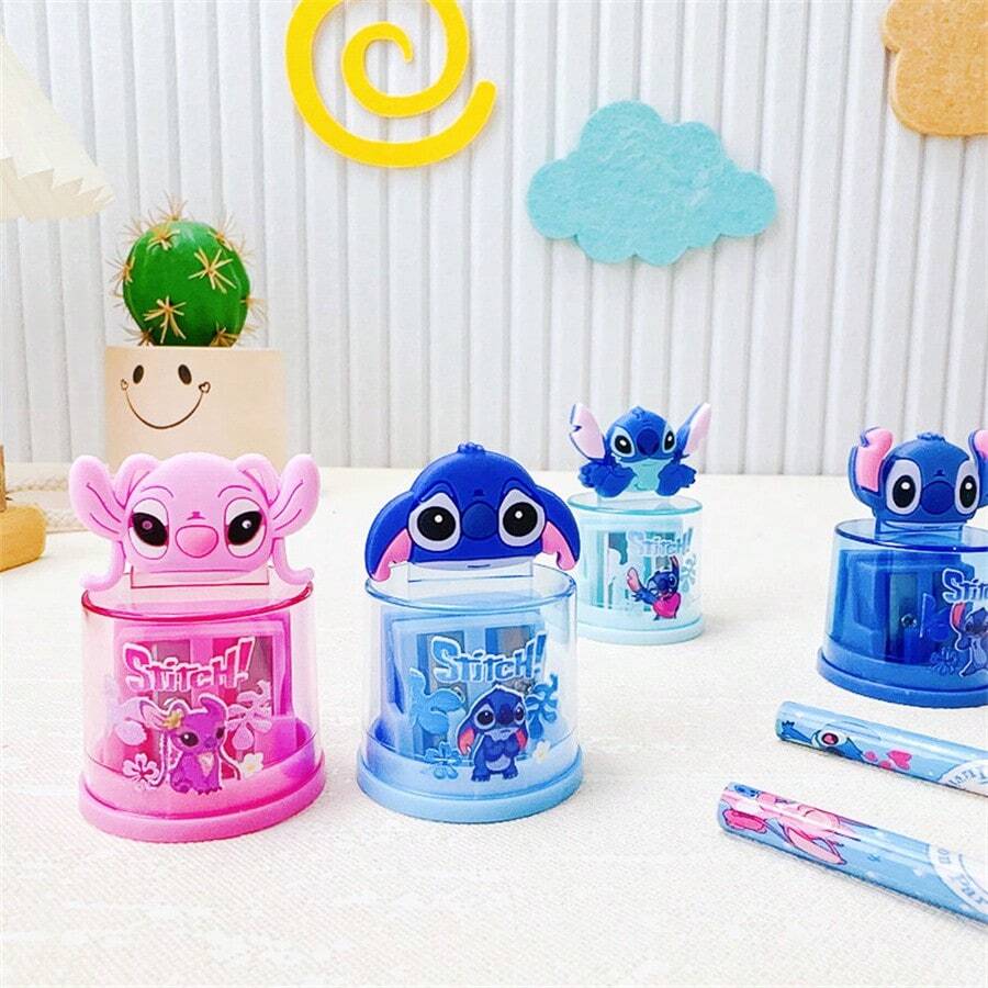 Disney 1pc Disney Stitch Shaped Pencil Sharpener Cute Silicone Pencil ...