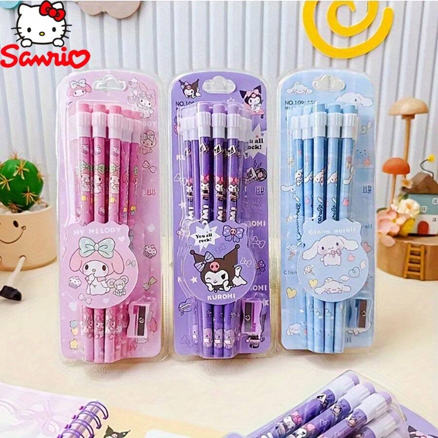 Sanrio Sanrio HB Pencil With Large Eraser, Combined With A Full Set Of ...