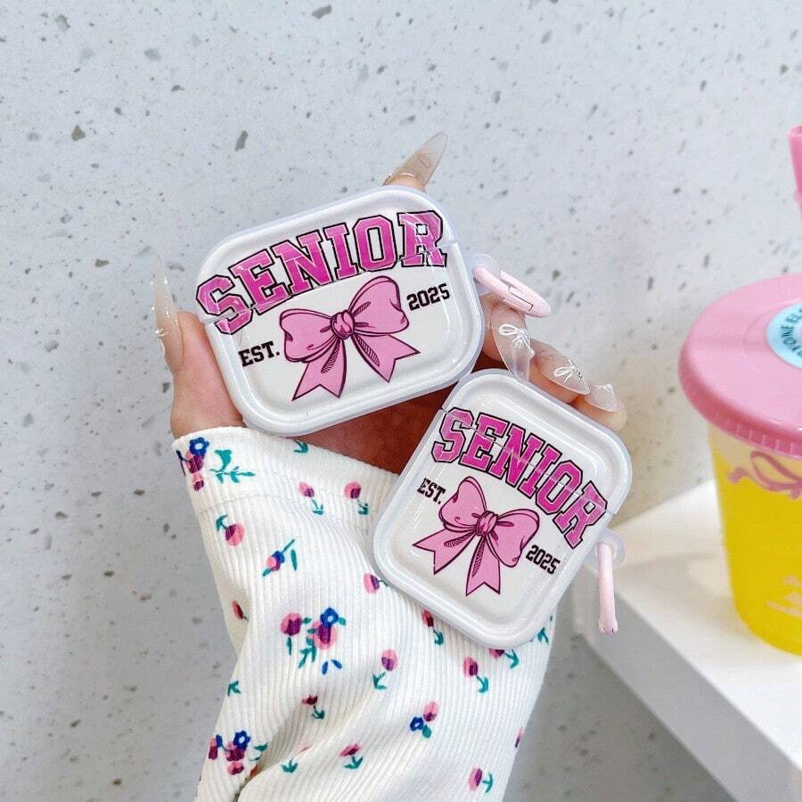 Étui rose avec nœud anglais pour AirPods Pro2, compatible avec les ...