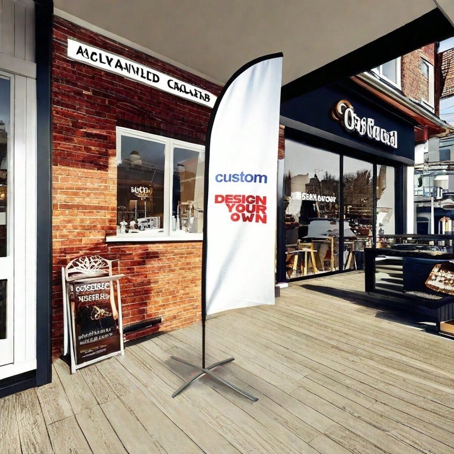 Customized Feather Flag, Knife Flag, Personalized Image Picture, Indoor ...