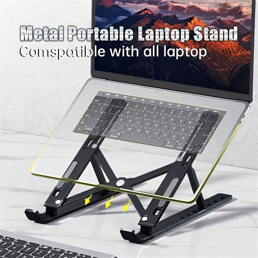 [18 Inch Extra-Large] Portable Laptop Stand, Ergonomic Aluminum Laptop ...
