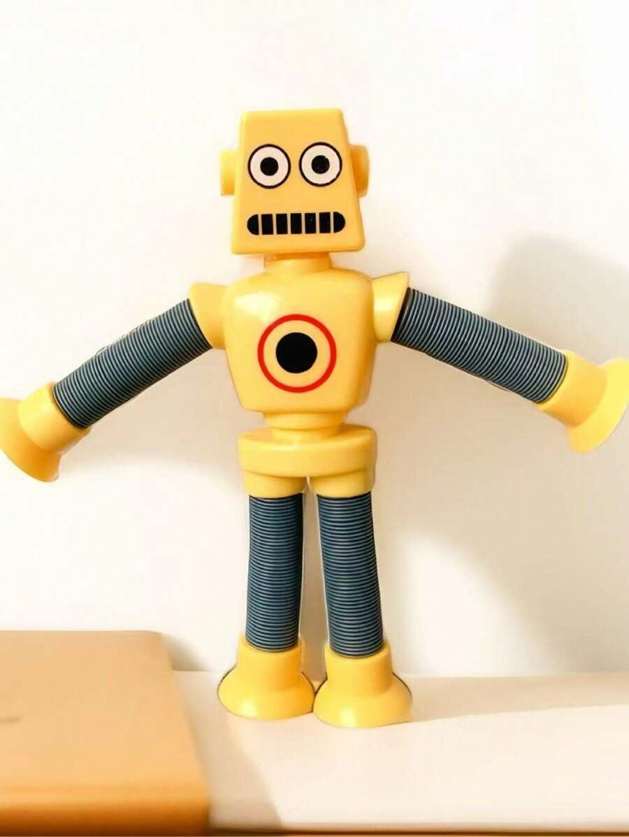 [1-4pcs] Upgraded Thicker & Wider Suction Cup Robot Stretch Toy, Multi ...