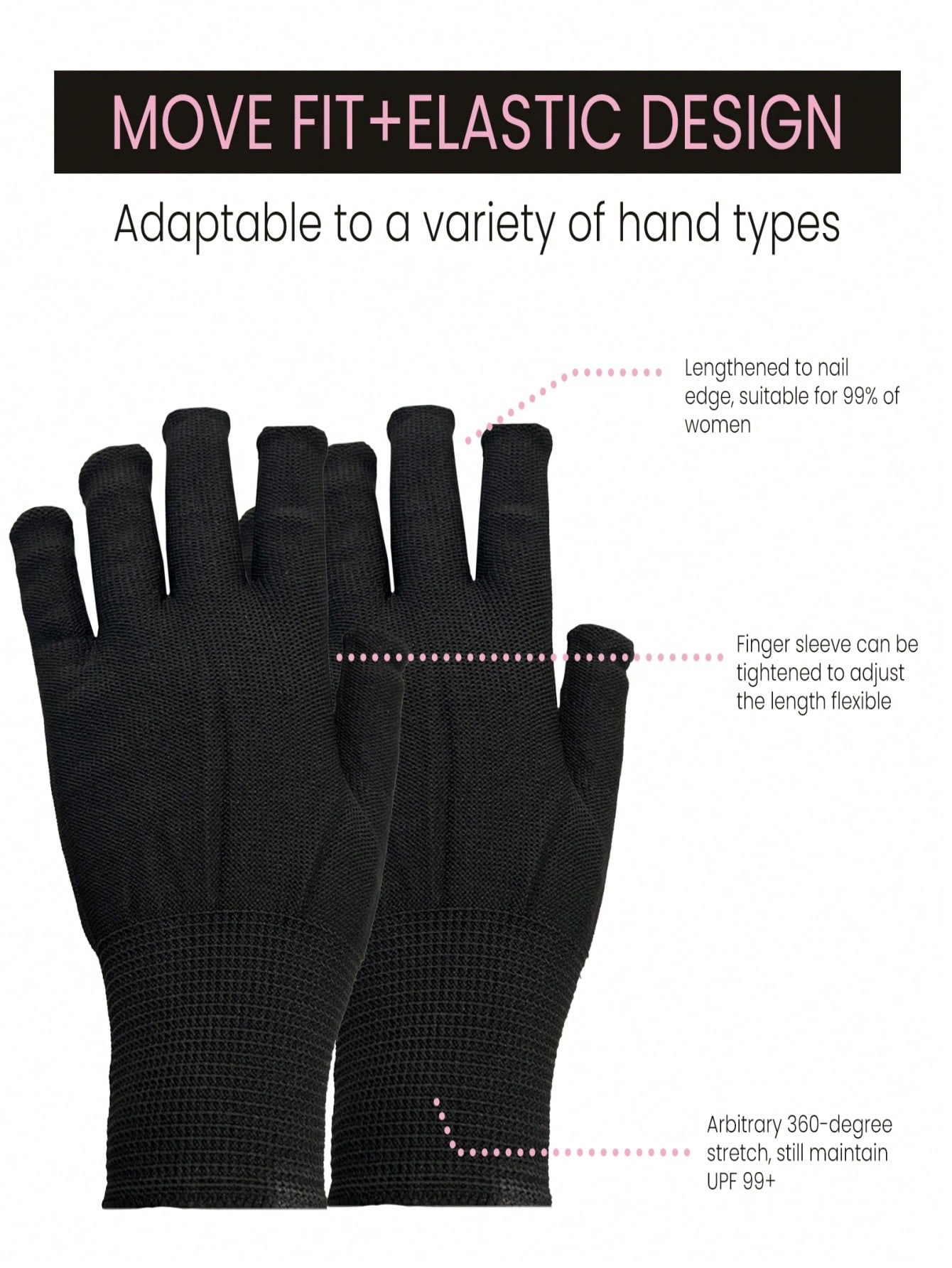 Manicure Lamp Heat Shield Gloves, Fingerless Design Helps Prevent Tanning, Warm Gloves Relieve ...