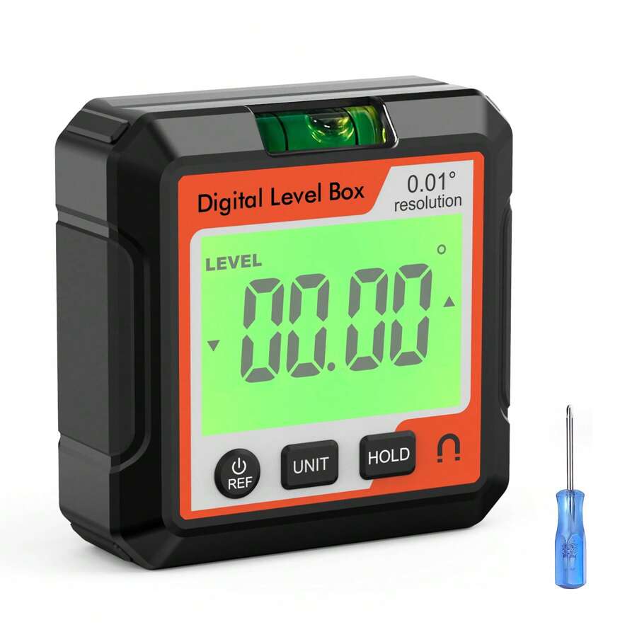 Digital Protractor Magnet Inclinometer Level Angle Finder With LCD ...