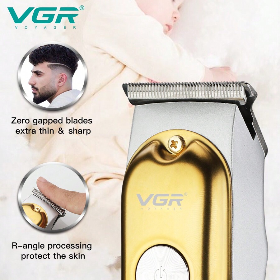 VGR VGR Hair Clipper Aparador de pelos portátil sem fio Aparador de pelos com tela digital ...