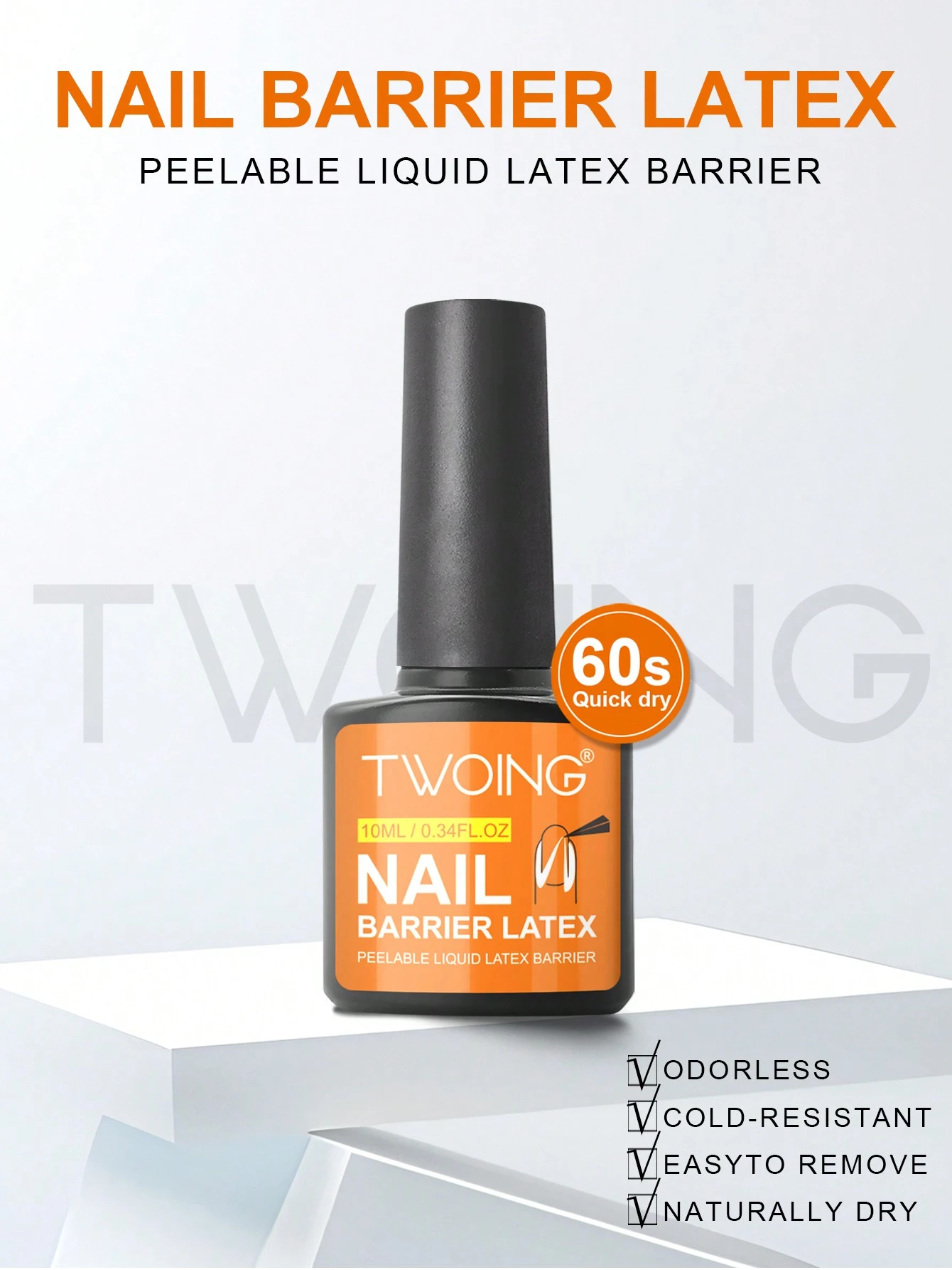 TWOING 0.34oz Liquid Latex For Nails, Fast Drying Liquid Latex Nail ...