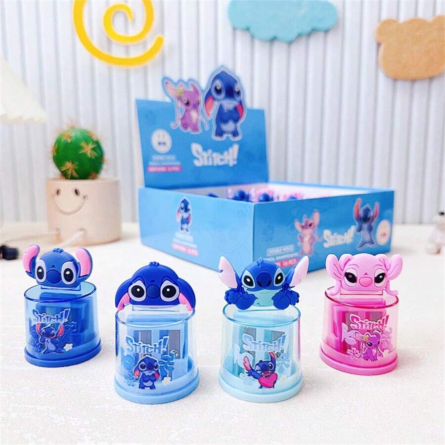 Disney 1pc Disney Stitch Shaped Pencil Sharpener Cute Silicone Pencil ...
