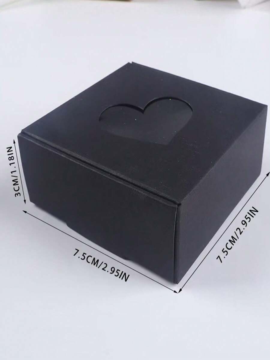 Square Kraft Paper Open Window Gift Boxes, White & Black Color ...