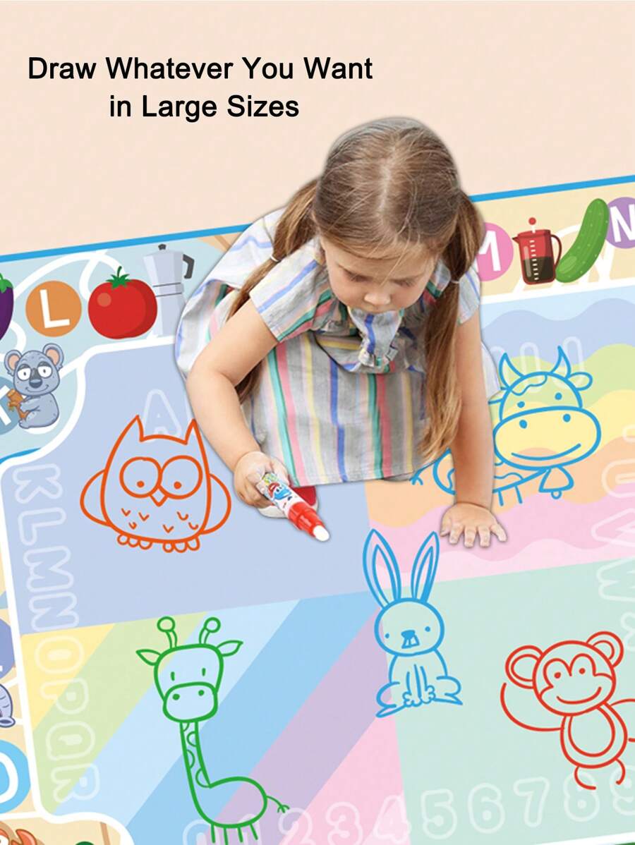 Magic Water Canvas Zoo&Vegetable Series With Free Pens Board ...