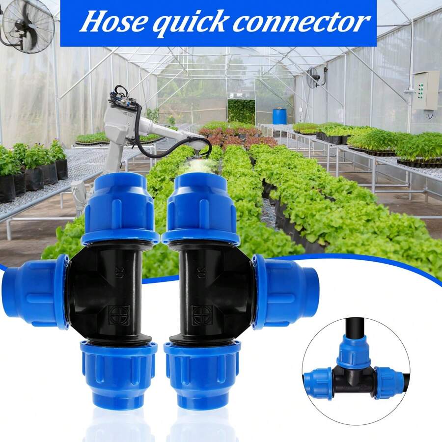 4 Pcs Water Pipe Tee Connectors, 20mm X 20mm X 20mm Compression ...