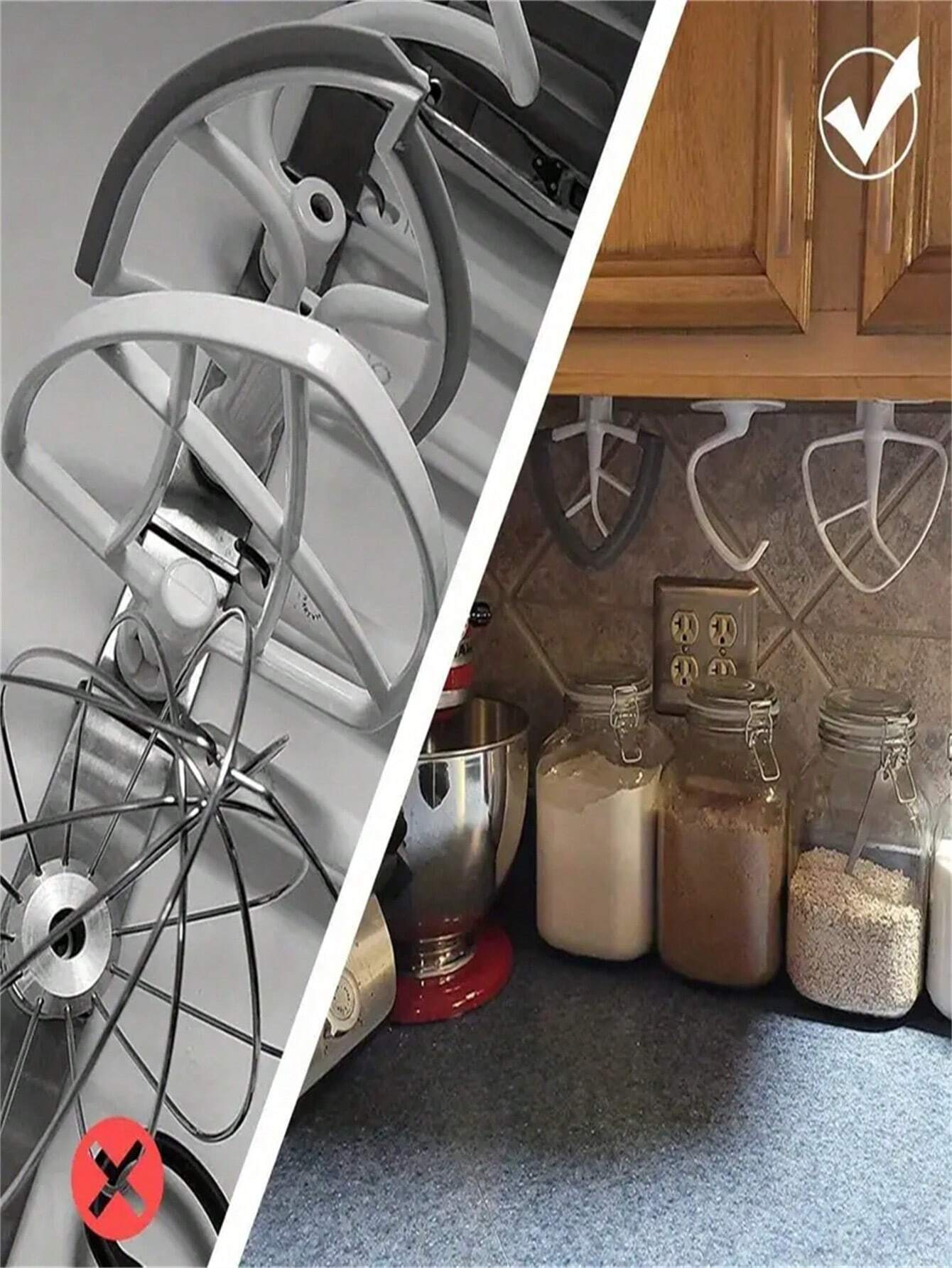 4-Piece Upright Mixer Stand, Kitchen Storage Organizer, With Spiral ...