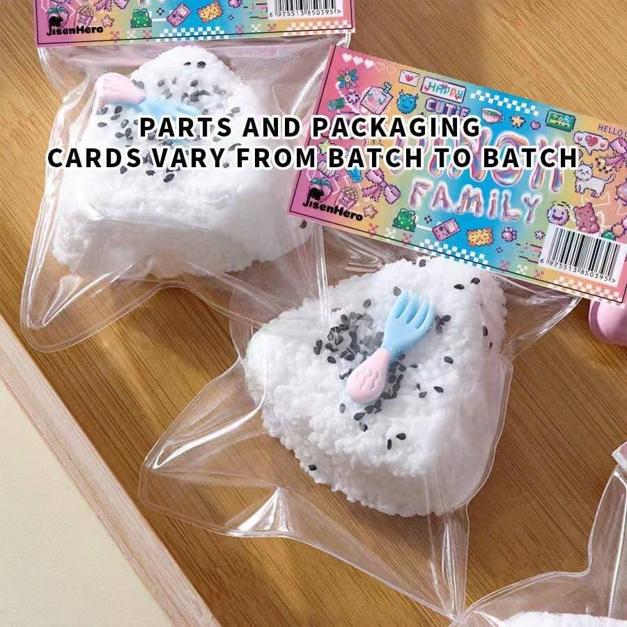 Muddy Sesame Triangle Onigiri Squeeze Stress Relief Toys, Unbreakable ...
