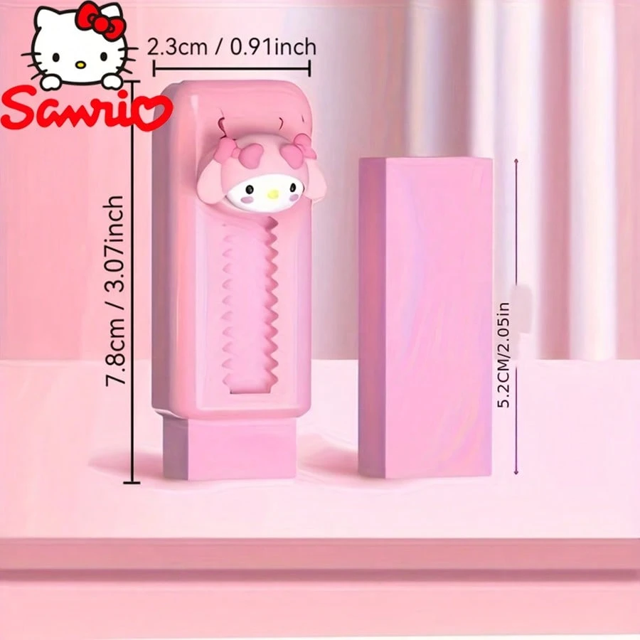 Sanrio Conjunto de gomas de borrar con los personajes lindos de Hello Kitty y Kuromi de Sanrio ...