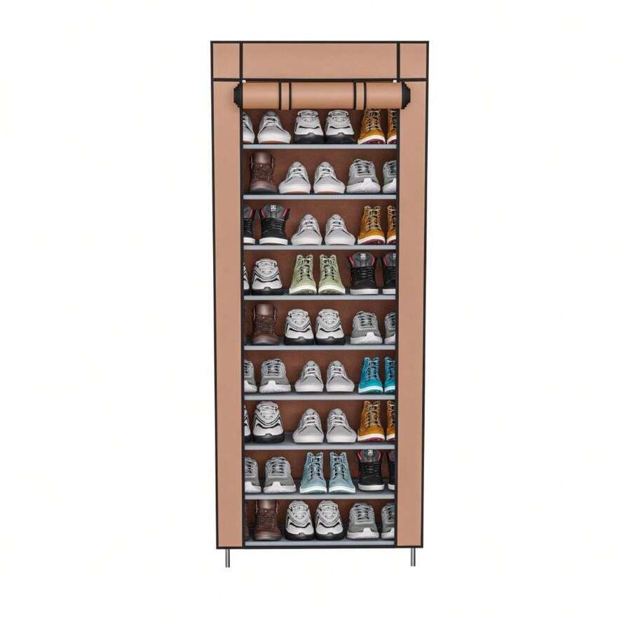 COMPACT DISASSEMBLY ORGANIZER SHOE RACK 9 TIERS BROWN | SHEIN USA