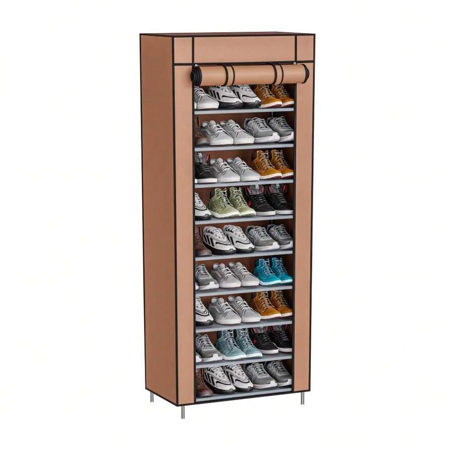 COMPACT DISASSEMBLY ORGANIZER SHOE RACK 9 TIERS BROWN | SHEIN USA