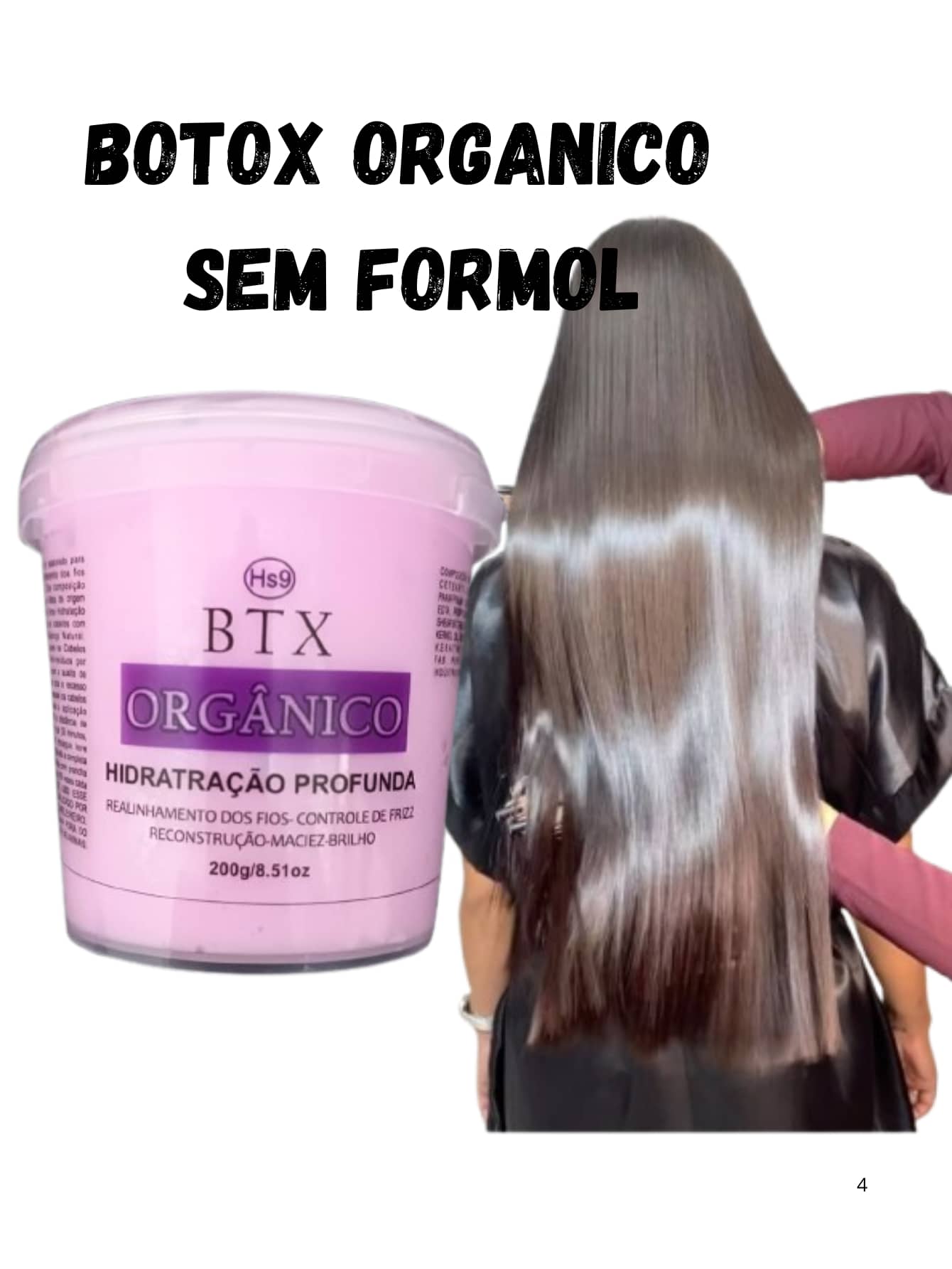Kit 2 Botox orgânico 0% formol Efeito Liso Sem Ardência ou Cheiro Forte ...