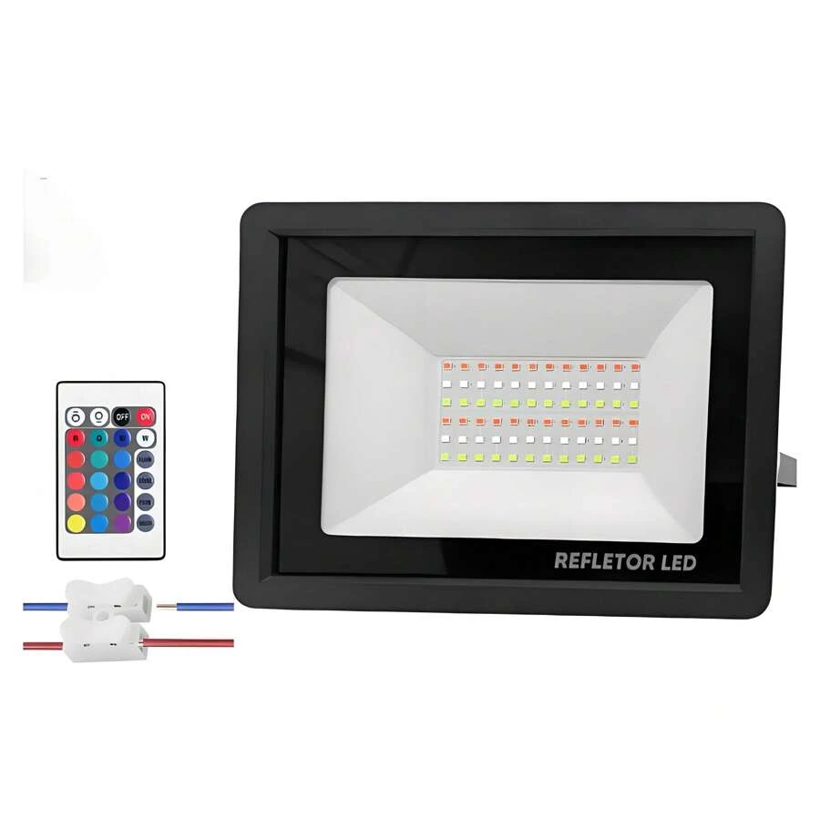 Led Floodlight 100w Bivolt RGB Colored W/ Control IP67 | SHEIN South Africa