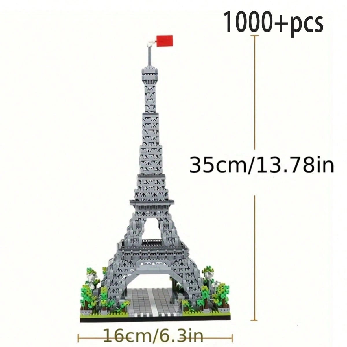 France Pride: Paris Eiffel Tower Micro Mini Building Blocks 3 Size Choice Adult Architecture ...