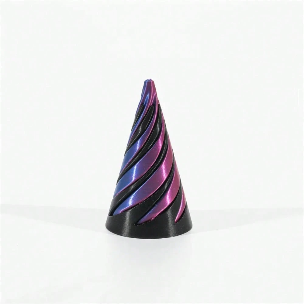 1pc 3D Printed Spiral Cone Christmas Tree Decoration, Made Of Plastic ...