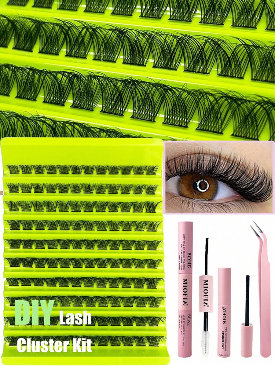 120PCS Individual Eyelash Clusters Kit D Curl 8-16mm DIY Lashes ...