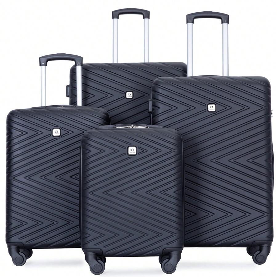 Travelhouse 4 Piece Hardshell Luggage Set Hardside Lightweight Suitcase ...