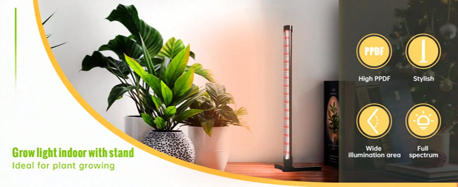 LED Plant Light, 3000K Full Spectrum Plant Growth Light, With White And ...