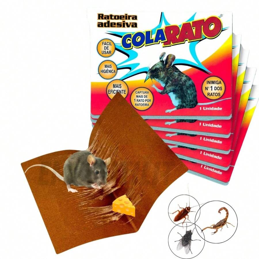 Kit 5 Units Super Glue Multi-Capture Fly And Mouse Catcher Odorless ...