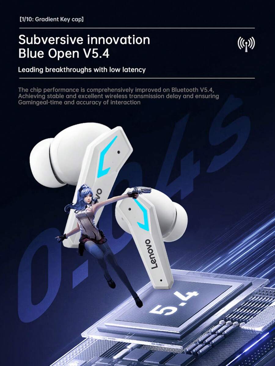 Lenovo Lenovo TG102 TWS Wireless Earbuds Low Latency Headphones HD Call ...