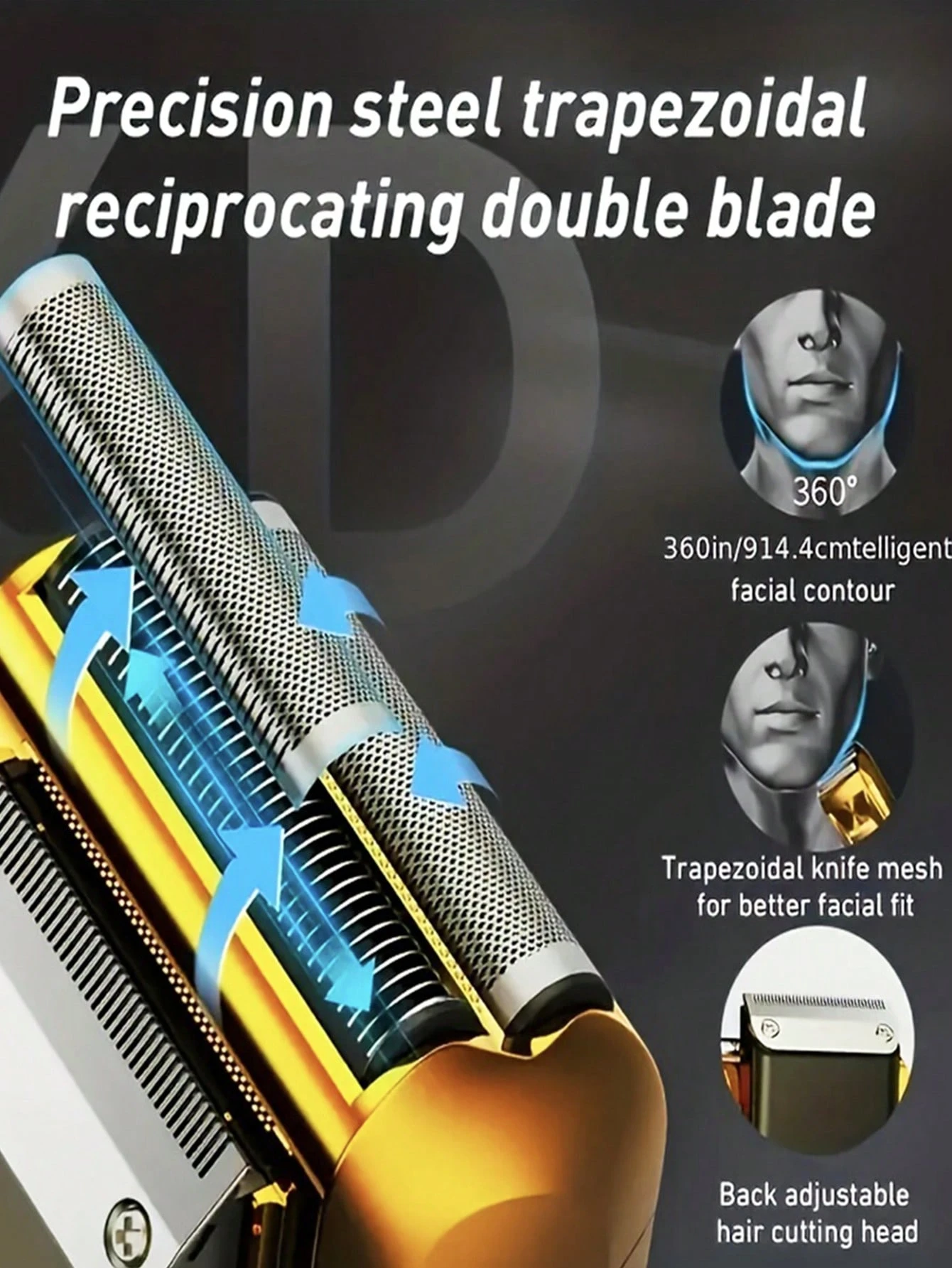 Man Electric Shaver Beard Razor 3-In-1 Beard Blad Head Trimmer ...