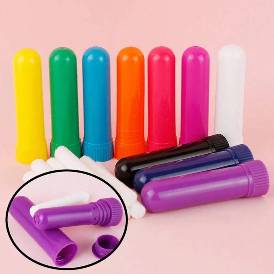 1pc 6set Colorful Plastic 2ML Nasal Inhalers Sticks Refill For Perfume ...